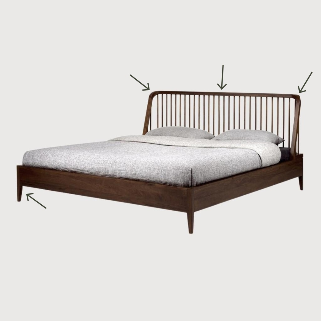 Walnut Spindle bed | Re-loved